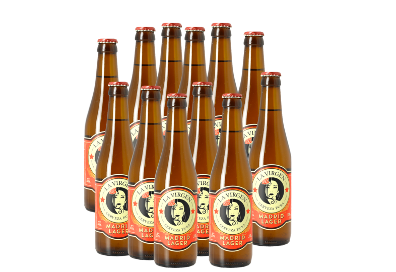 Pack de 12 cervezas La Virgen Madrid Lager